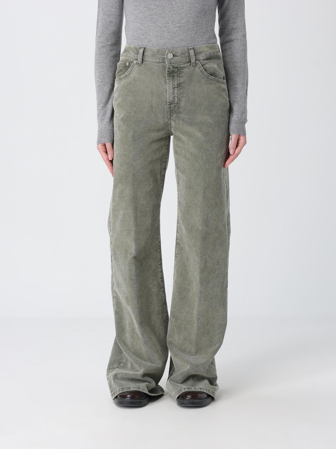 DONDUP Dondup Flared Corduroy Jeans with Mid-Rise Waist